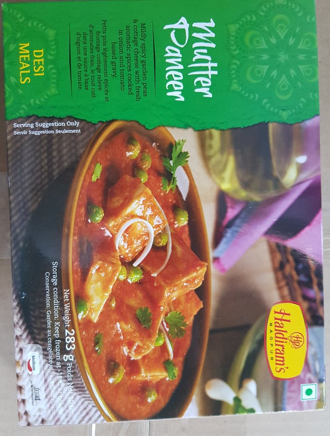 GLOBAL FOOD MART: MUTTER PANEER HALDIRAM 283GM